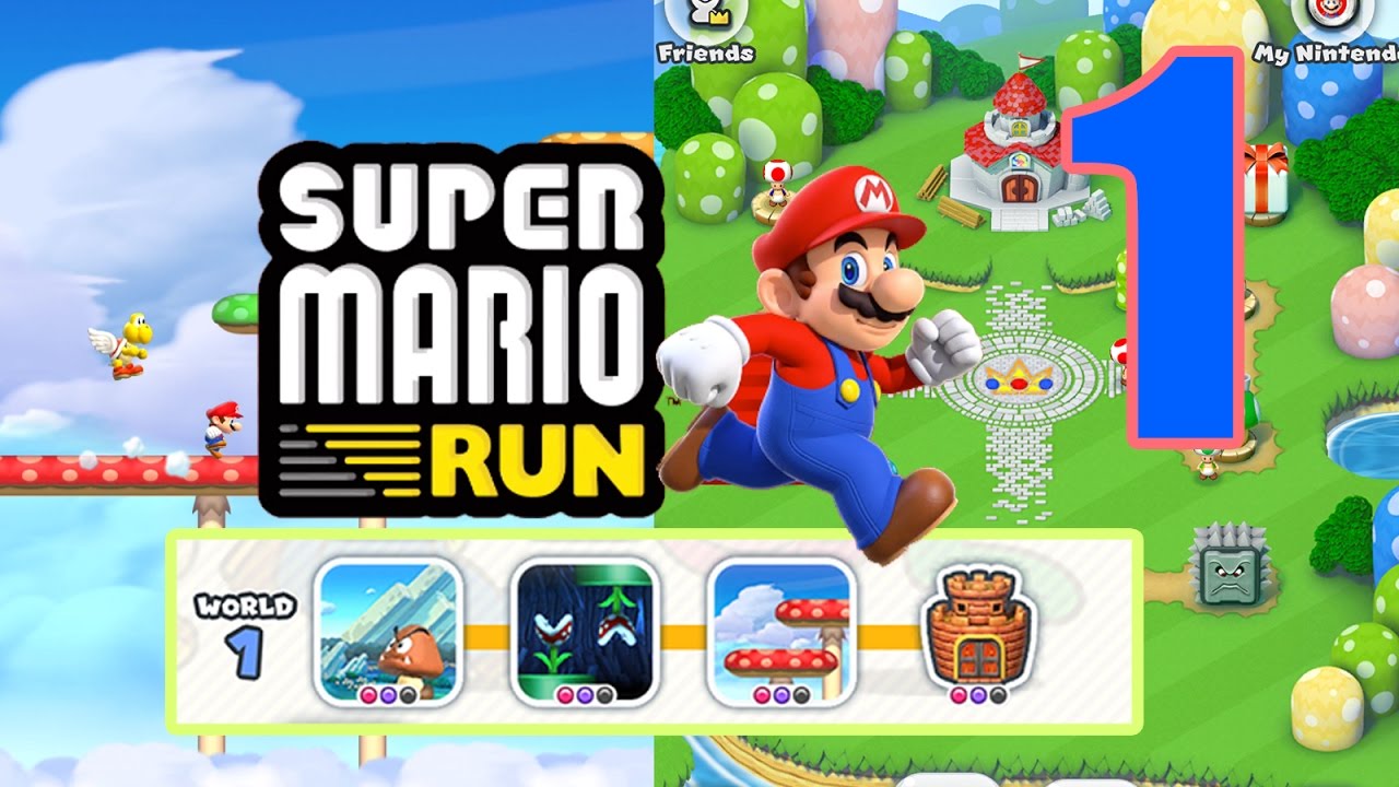 Super Mario Run | World 1 All Coins (Pink, Purple, Black) - YouTube