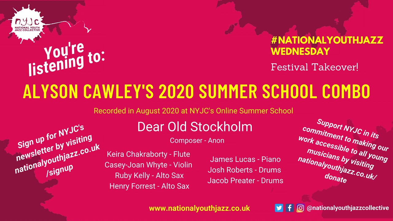 NYJC Online Summer School 2020 Festival: Alyson Cawley's Combo - YouTube
