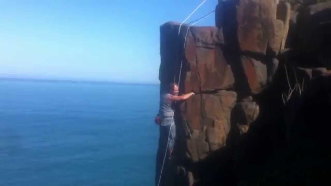Climbing the Morgan bay cliffs - YouTube