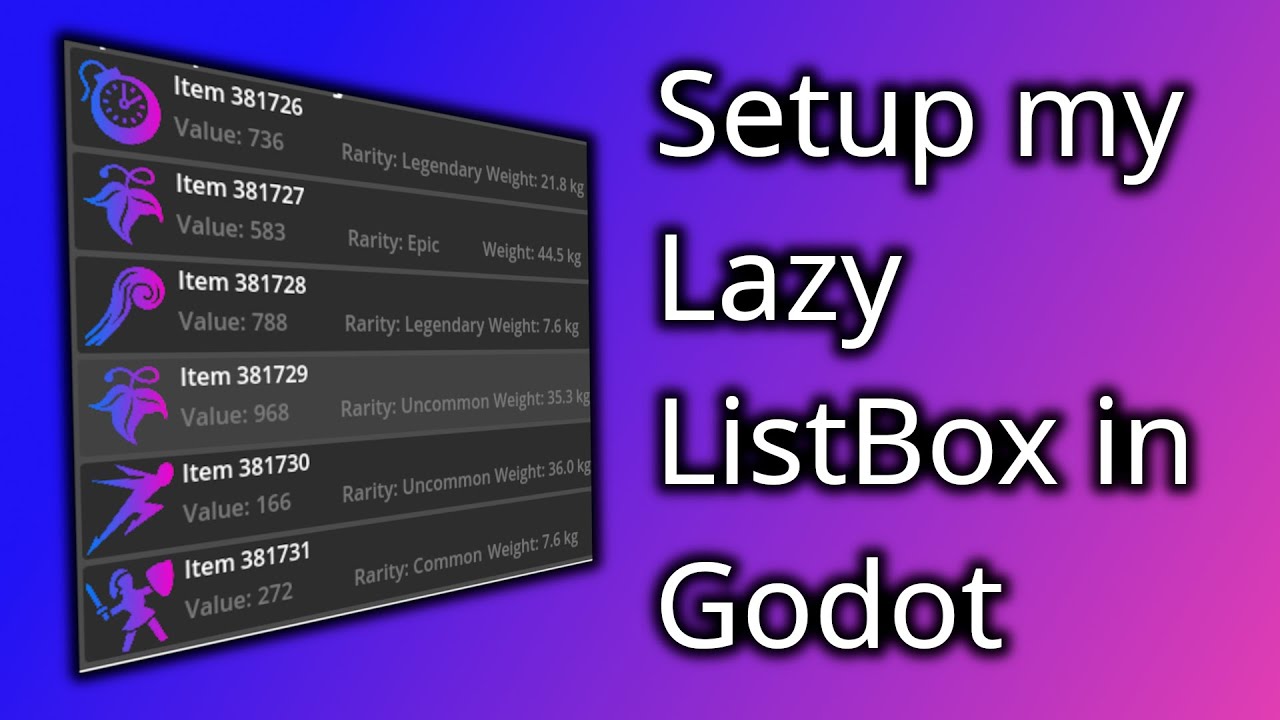 Handle 1 Million Items! Setup Lazy List Box Addon in Godot - YouTube