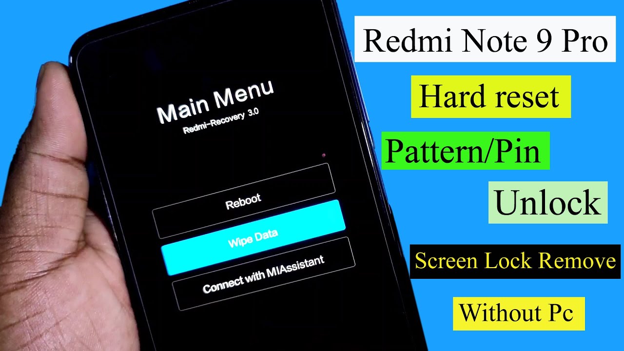 Redmi Note 9 pro Hard reset/Poco m2 Pro Hard Reset | Pattern Lock ...