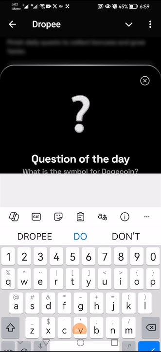DROPEE question of the day dropee daily tasks check in dropee quizzes new tasks 17 December ...