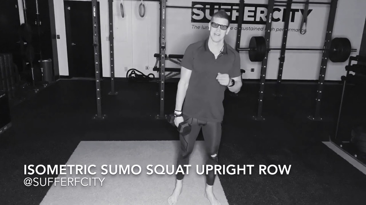 ISOMETRIC SUMO SQUAT DUMBBELL UPRIGHT ROW - YouTube
