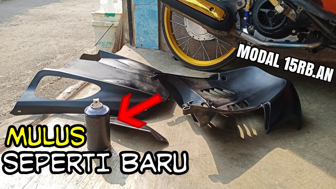 Menghitamkan kembali body kasar motor dengan pilox!! Gimana hasilnya ...