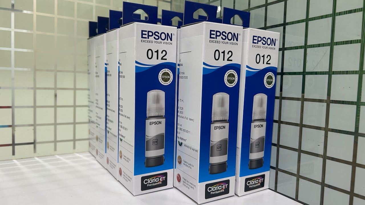 Epson 012 Gray Ink Bottle - YouTube