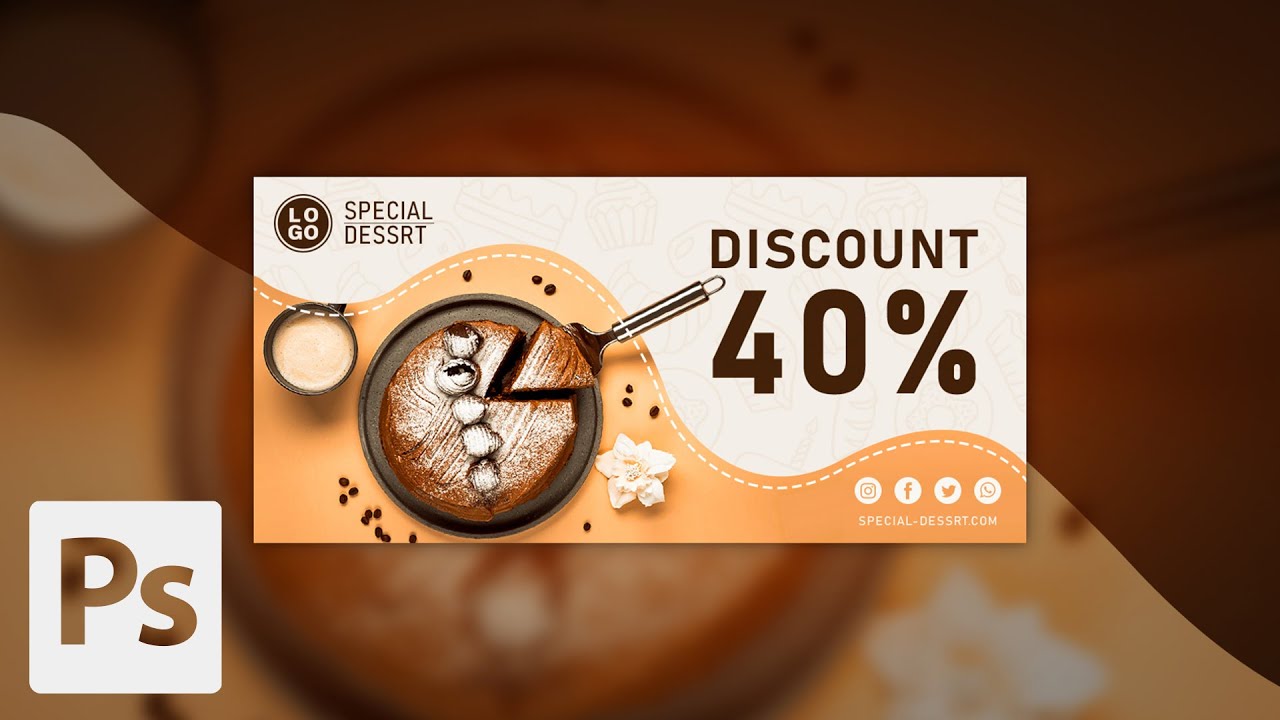 How to create Discount Banner Design (12) | Adobe Photoshop Tutorials ...