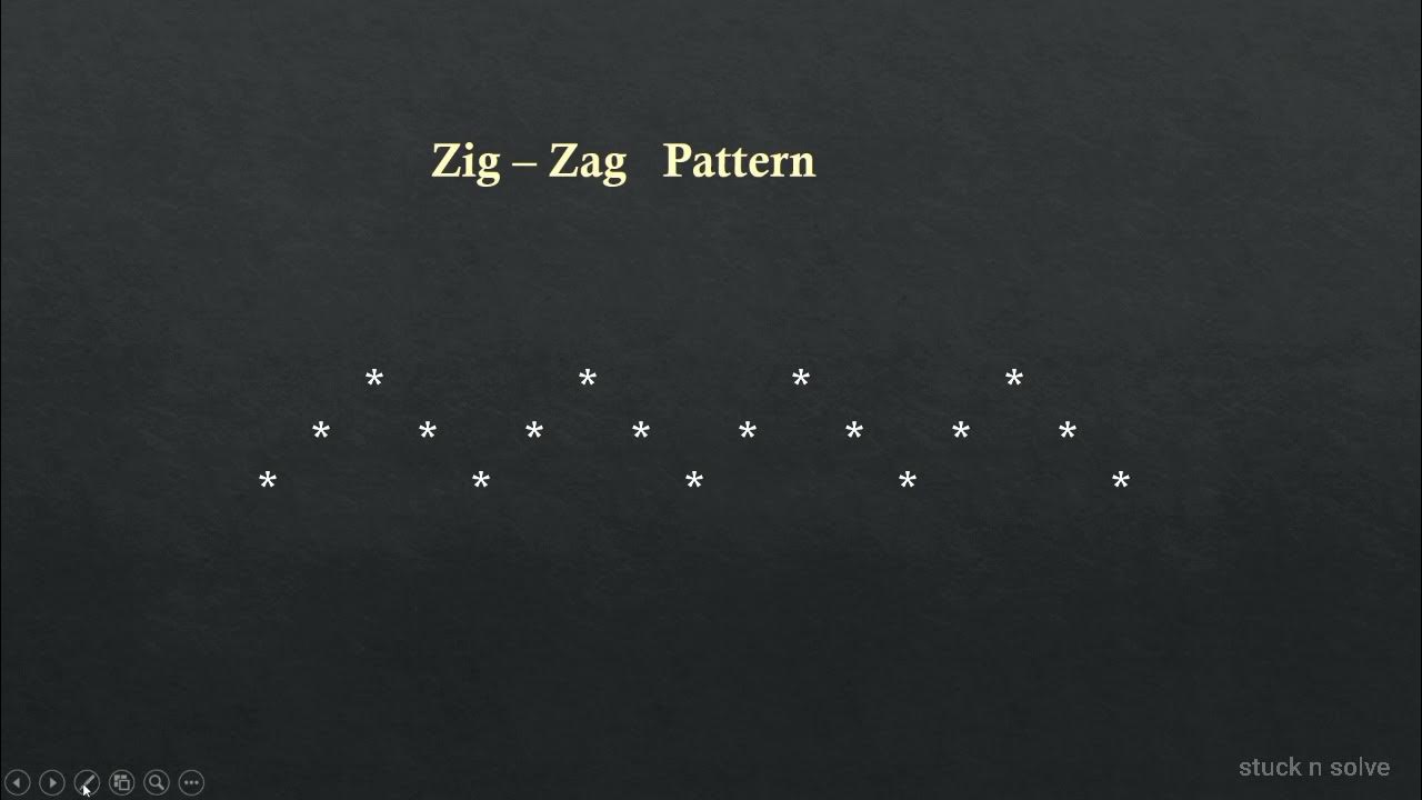 C++ program to print Zig Zag pattern| star pattern| full explanation| #cpp - YouTube