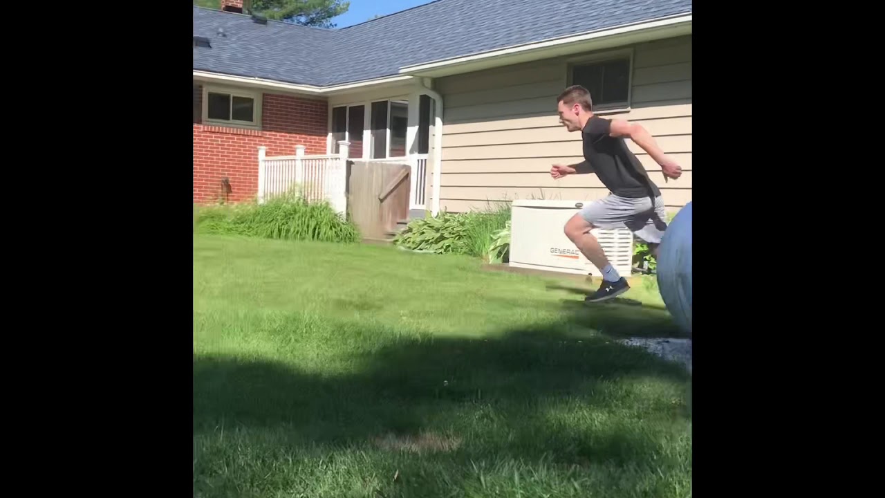 Attempting and landing front flips on ground for the first time - YouTube