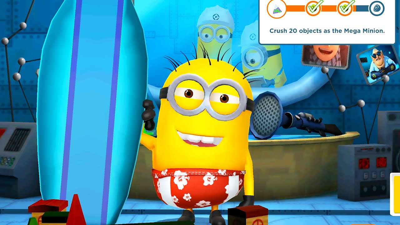 Surfer Minion and Mega minion task In Volcano - Minion rush old version ...