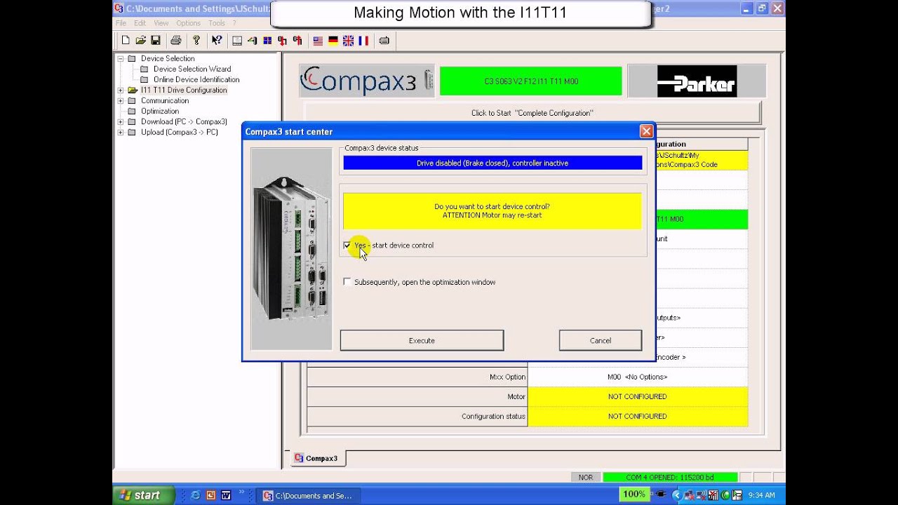 Parker Compax3: Making Motion I11T11 - YouTube