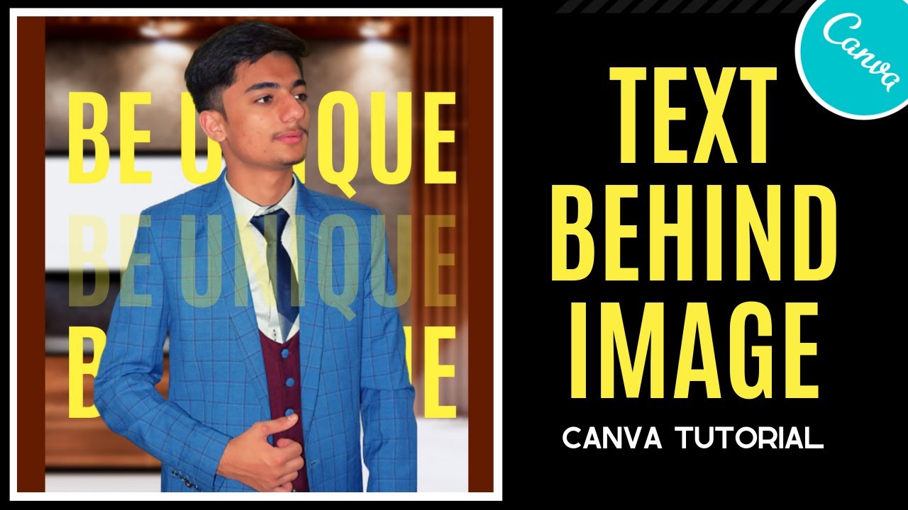 Canva tutorial for beginners // How to place text behind an Image ...
