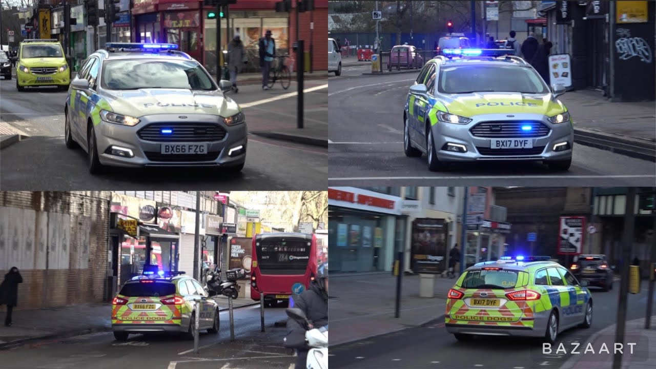 Metropolitan Police Dog Section Units responding! - YouTube