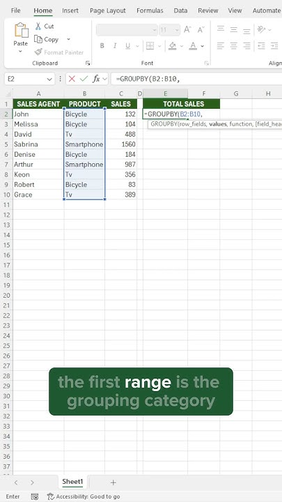 Group & Summarize Data Instantly! Use GROUPBY in Excel! - YouTube