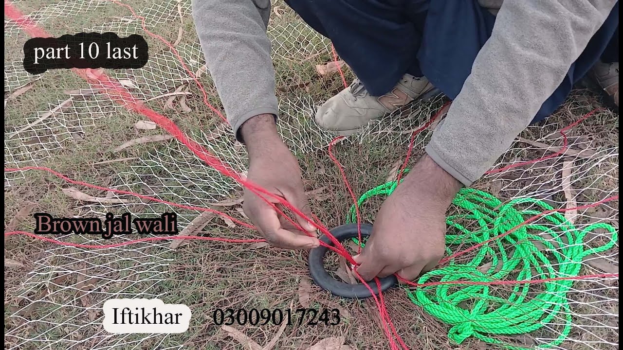 The Technique of tying a rope or rope to a Chinese jal or net - YouTube