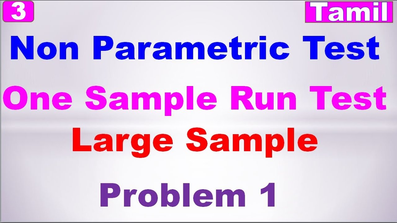 MA3391| Probability and Statistics | Unit 4| Non-Parametric Test |One ...