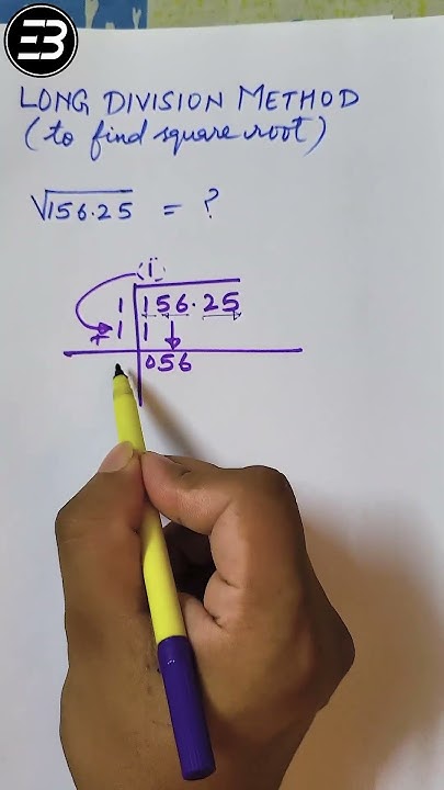 Long Division Method to find square root | EDUBUOY | #mathstricks # ...