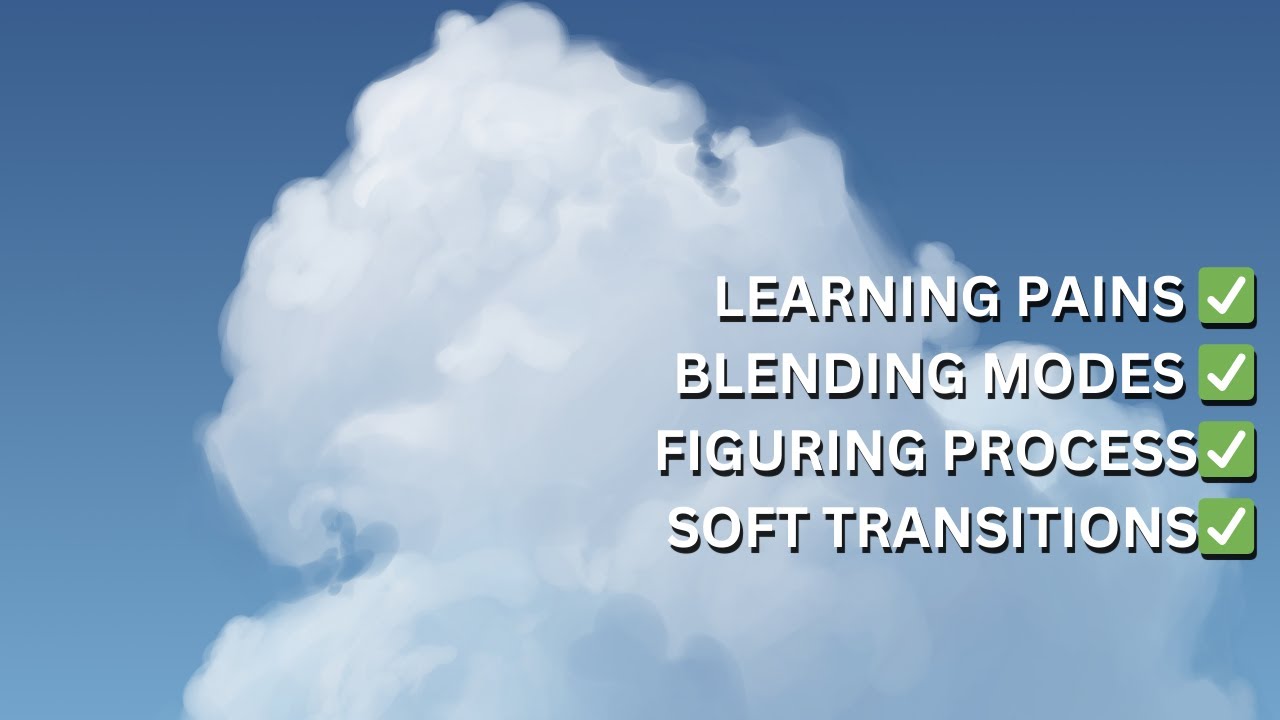 Getting into color trouble and painting clouds | Basics of Digital ...