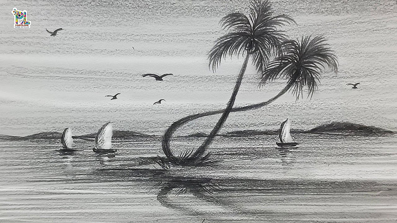Easy Scenery Art for Beginners - YouTube