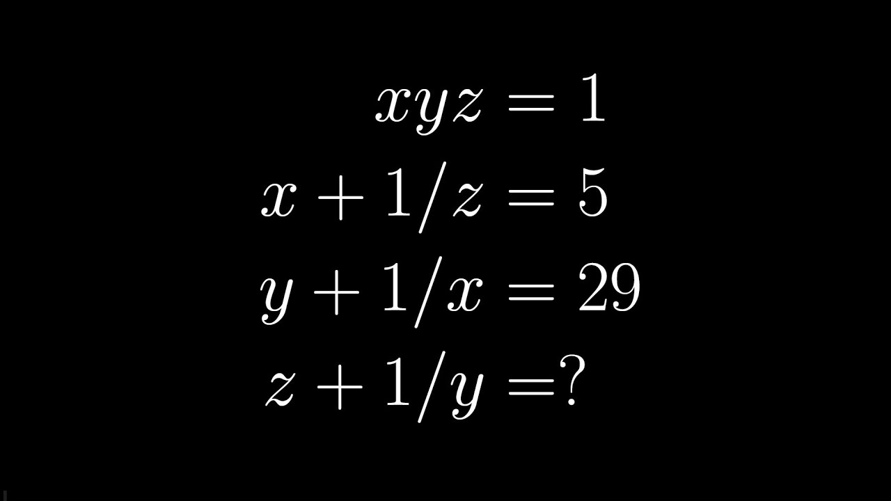 An interesting system of equations - YouTube