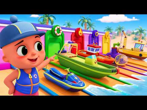Deniz Kurtarma Araçları 🚤 Eğlenceli Şarkılar ve Çizgi Filmler | Mini Mini Kids 🎶