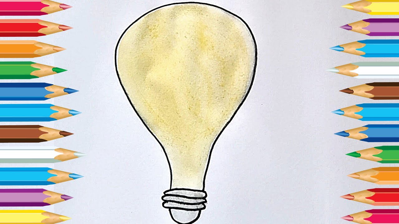 Drawing lamp easy together How to draw lamps Coloring and painting ...
