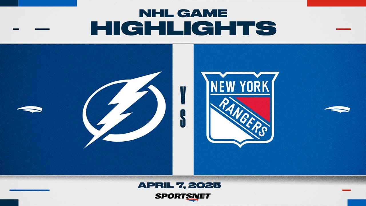 NHL Highlights | Lightning vs. Rangers - April 7, 2025 - YouTube