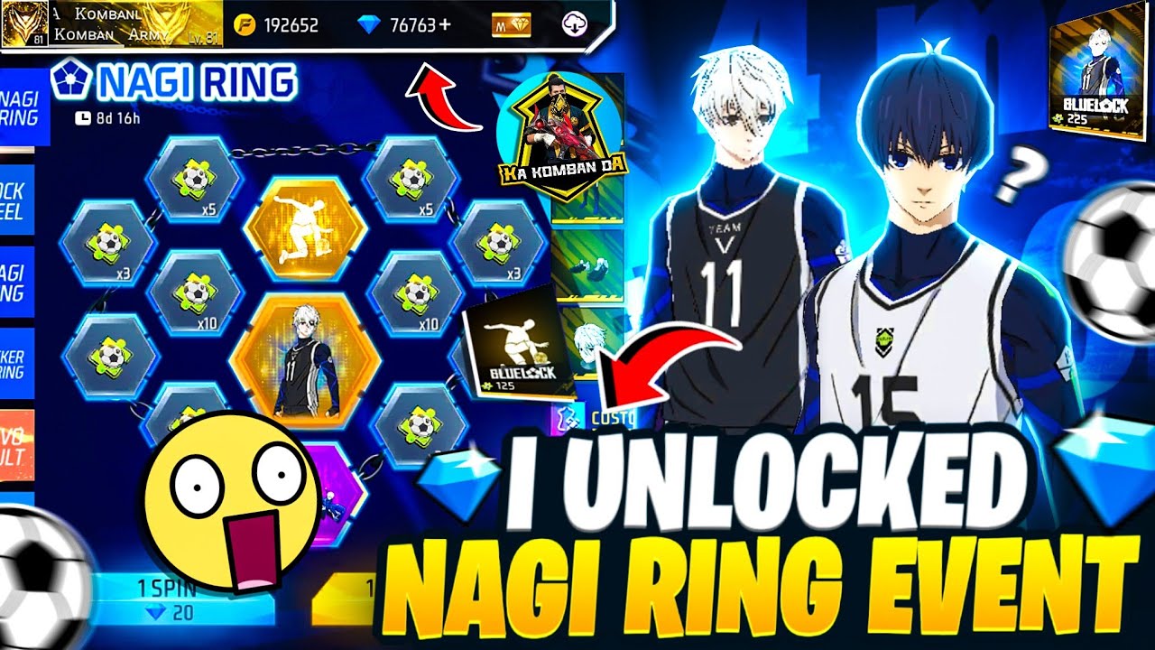 Nagi Ring Event Today In FreeFire Max 💥 || I Unlocked All Rare Items 😱 ...