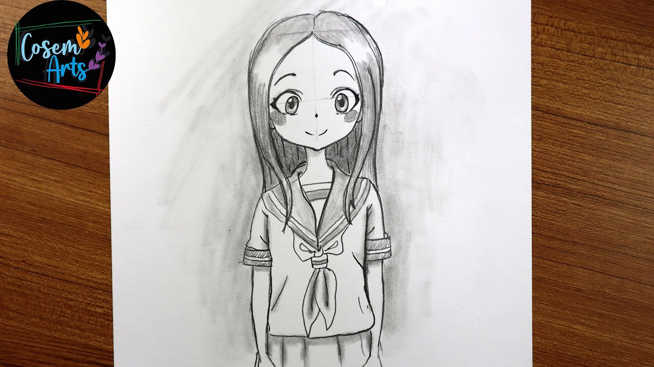 How to draw Anime School Girl Body | Pencil Drawing Tutorial - YouTube