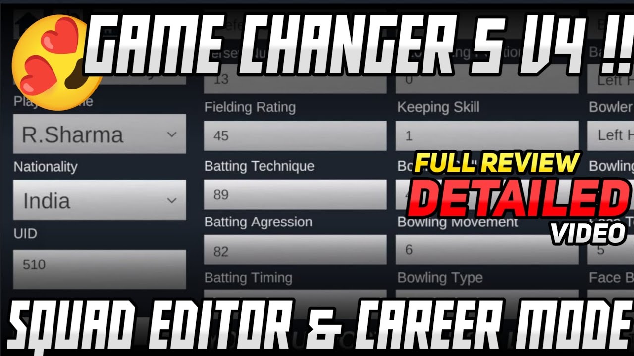 GC5 V4 SQUAD EDITOR FEATURES 😱🔥 full features explained in detail - YouTube
