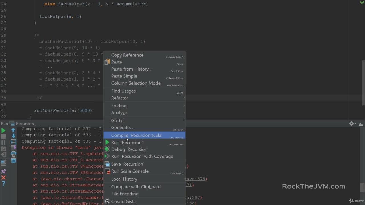 Recursion #5.2 Scala functioning and programming for beginners - YouTube