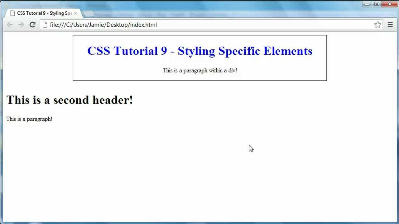 CSS Tutorial 9 - Styling Specific Elements - YouTube