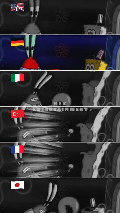 "Mr. Krabs, I wanna go to bed" in different languages #languages #spongebob - YouTube