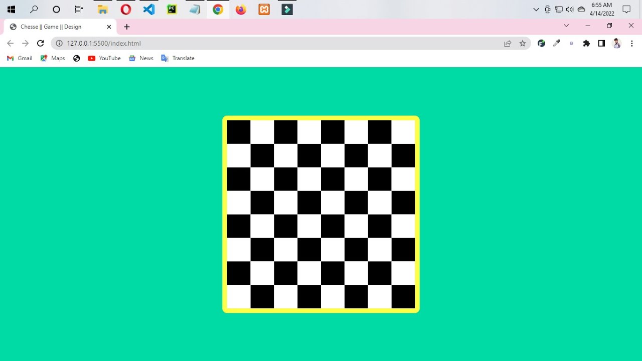 How To Design A Chessboard Using Html Css And Javascript Youtube 9663