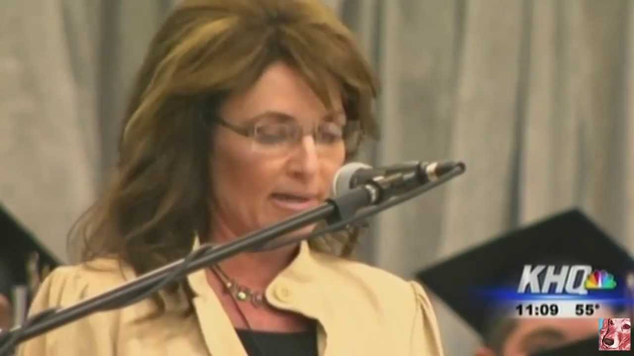 Sarah Palin speaks at Republic High School 6-1-13 KHQ News story ...