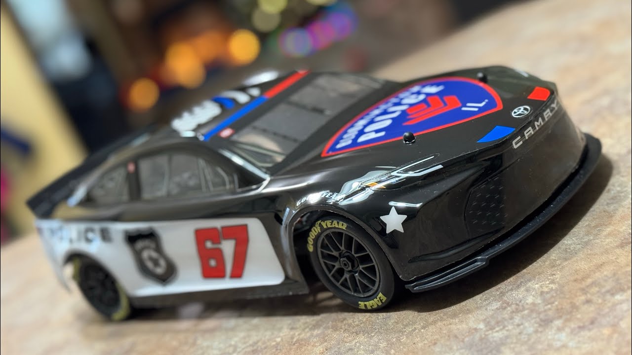 Custom LOSI NASCAR POLICE paint - YouTube