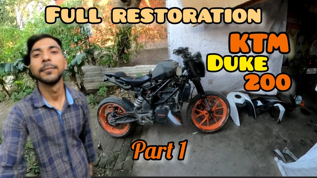 Full restoration in KTM duke 200// full modify KTM duke at home# ...