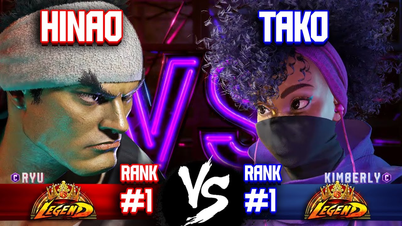 SF6 HINAO (#1 Rank Ryu) vs TAKO (#1 Rank Kimberly) High Level Gameplay ...