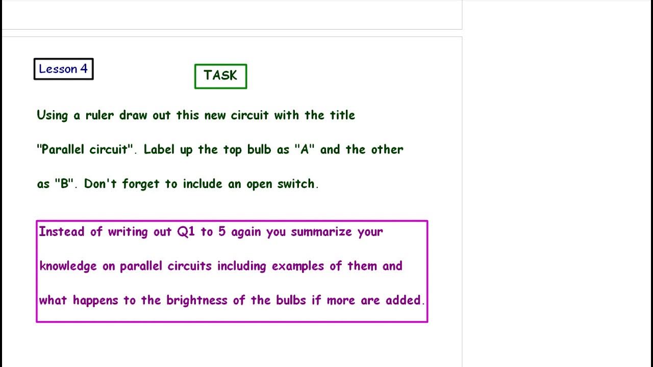 Science Physics Year 9 ELECTRICITY Lesson 4 - YouTube