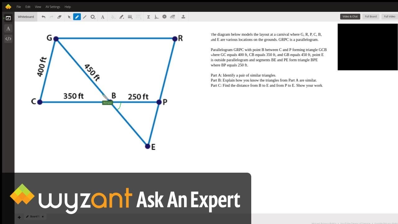 Proving that triangles are similar and using their ratio of ...