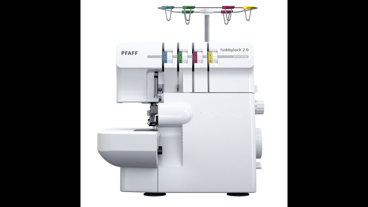 Pfaff Hobbylock 2.0 Orlo arrotolato 3 fili - YouTube