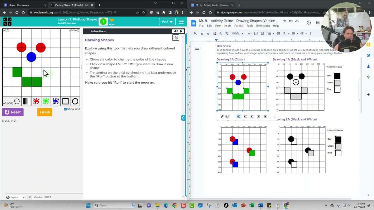 Code org Lesson 2 Plotting Shapes - YouTube