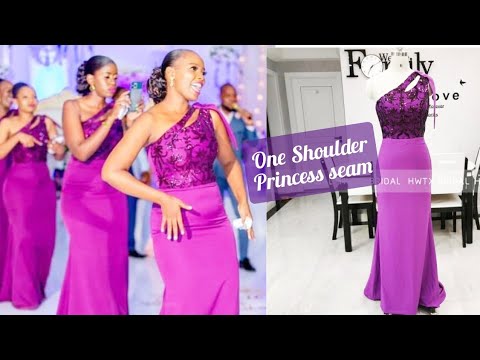 HOW TO CUT AND SEW A ONE SHOULDER PRINCESS SEAM.[DETAILED] - YouTube