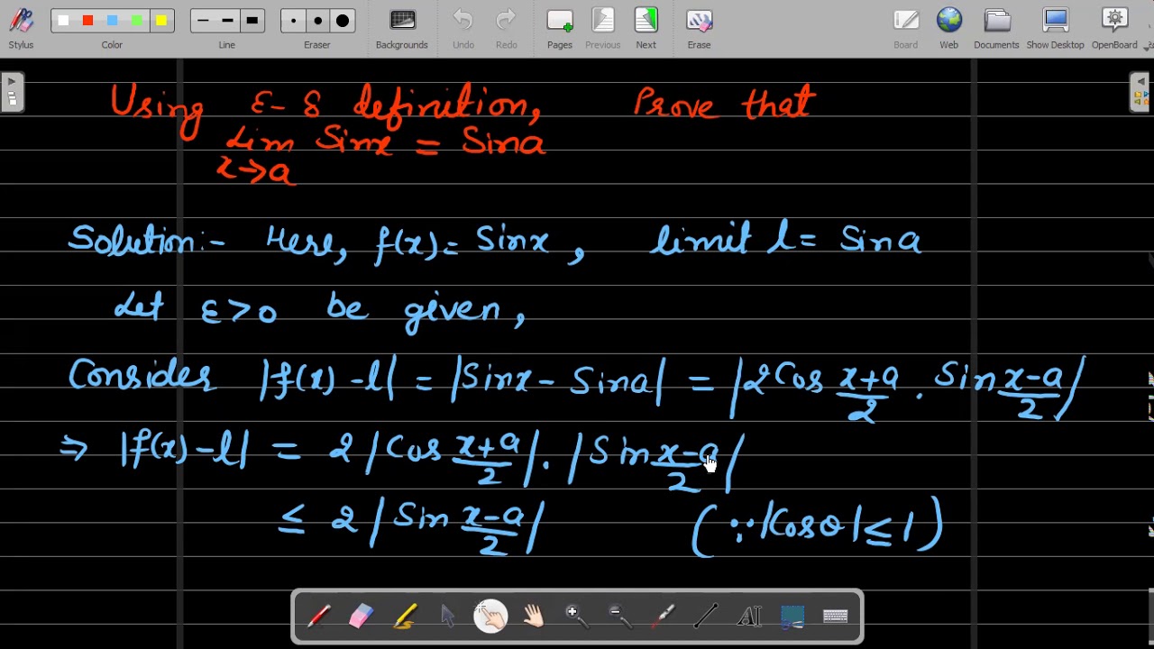 Using, epsilon – delta(ε-δ) definition of limit , prove that lim┬(x→a ...