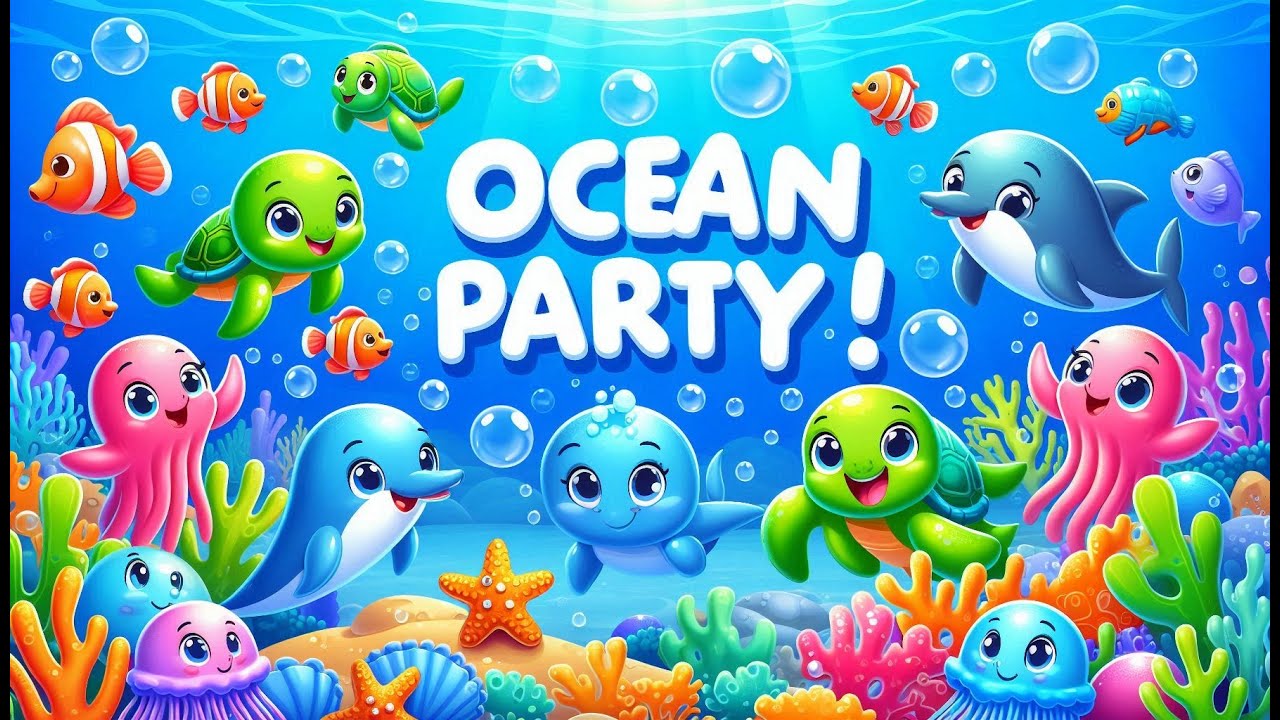 🌊 Ocean Party Song | Dance with Sea Creatures in This Underwater Kids ...