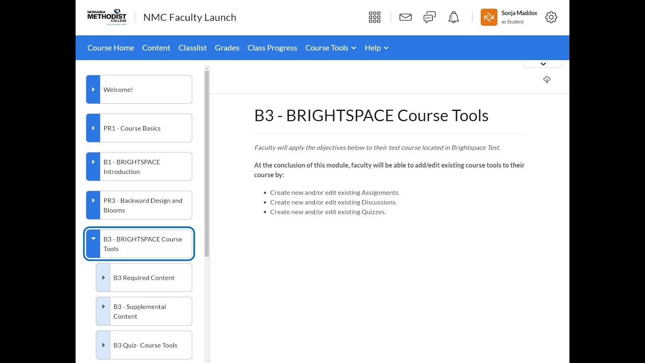 Launch B3 Session July 6, 2023 Brightspace Course tools - YouTube