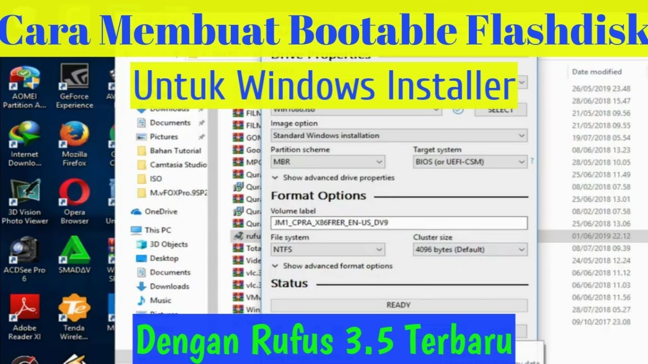 Cara Membuat Bootable Flashdisk Windows Installer Dengan Rufus 3.5 ...