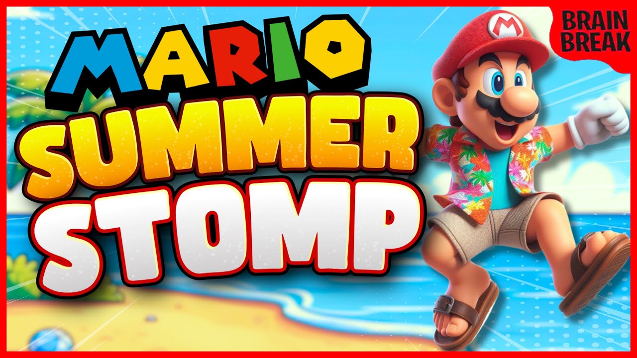 Mario Summer Stomp! ☀️ Summer Brain Break ☀️ Just Dance ☀️ Danny ...