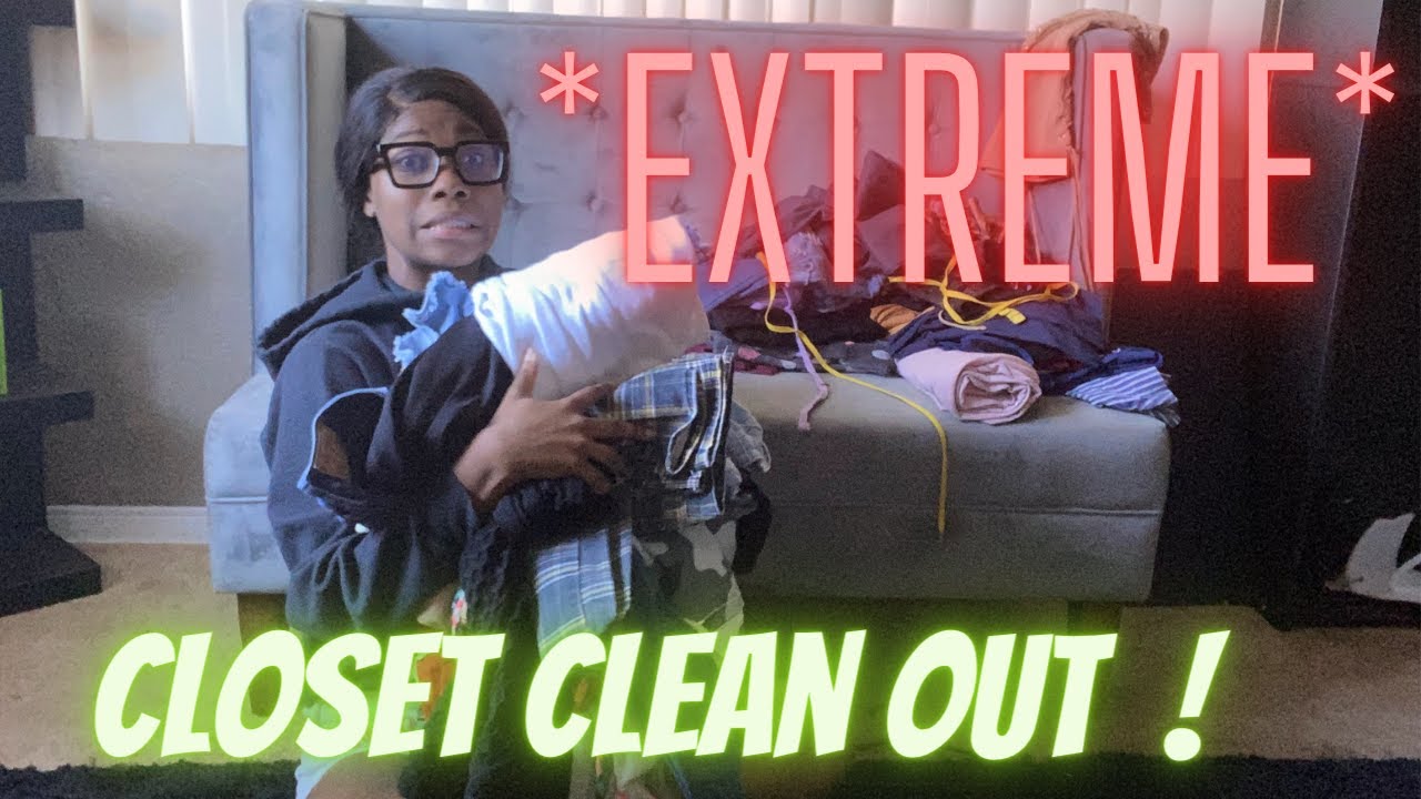 EXTREME CLOSET CLEAN OUT | DECLUTTERING ( CLOTHES FROM MIDDLES SCHOOL ...