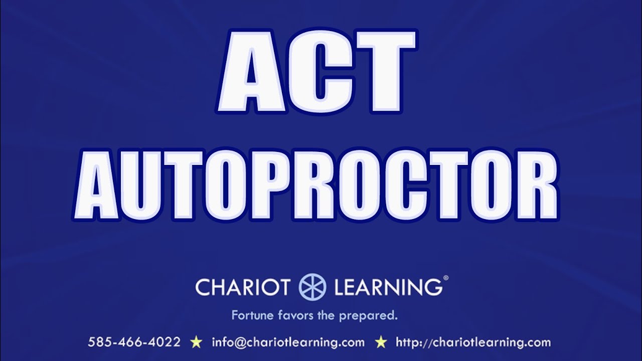 Chariot Learning ACT AutoProctor - YouTube