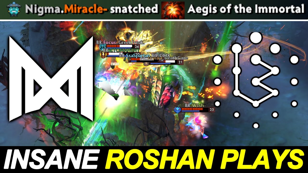 MIRACLE Insane Roshan Plays — NIGMA vs BRAME - YouTube